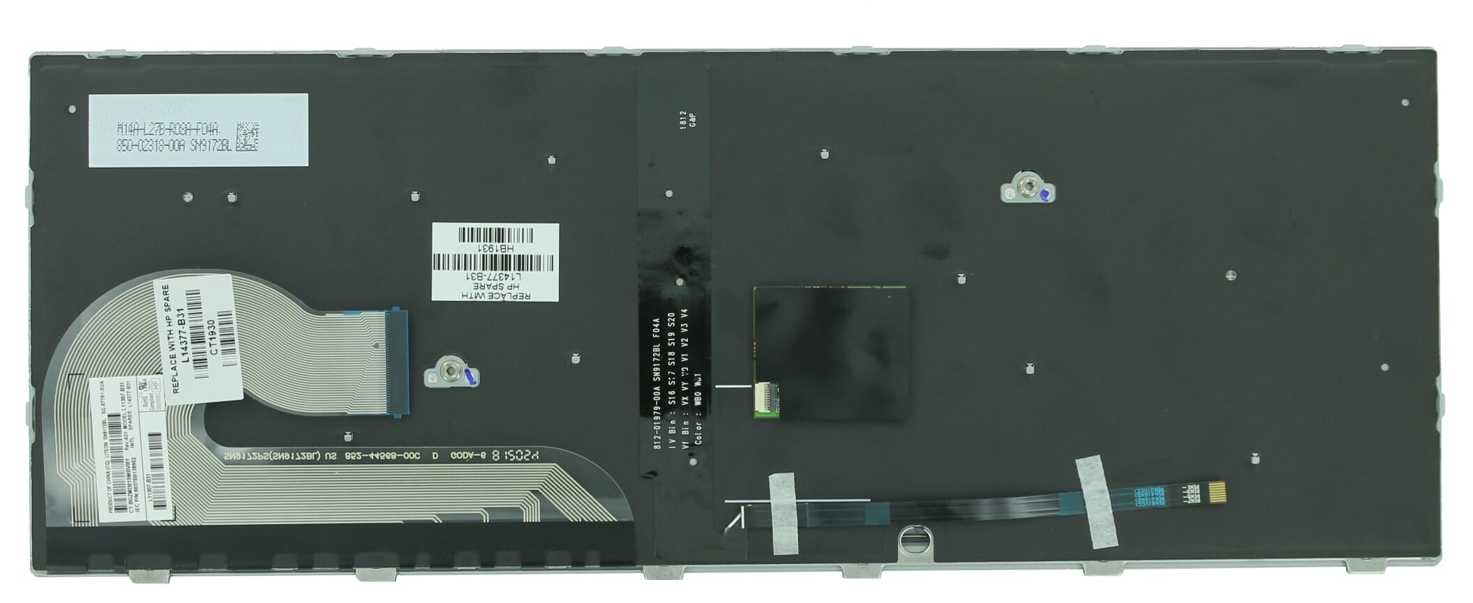 HP Laptop Internal Keyboard Qwerty US + Trackpoint, Backlit - Twindis